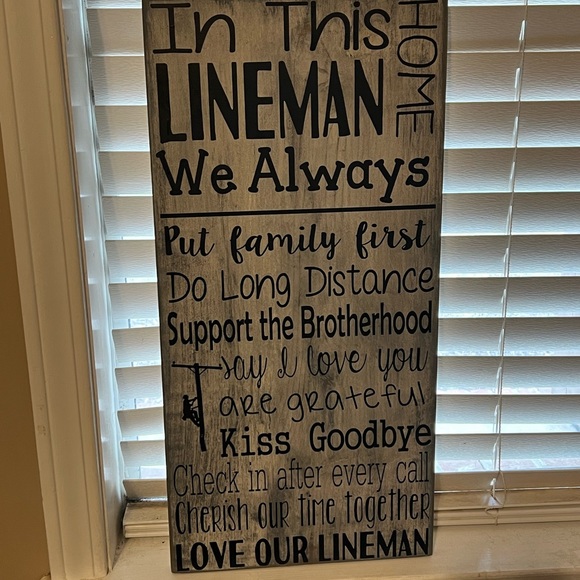 Wall Decor | Lineman House Sign | Poshmark